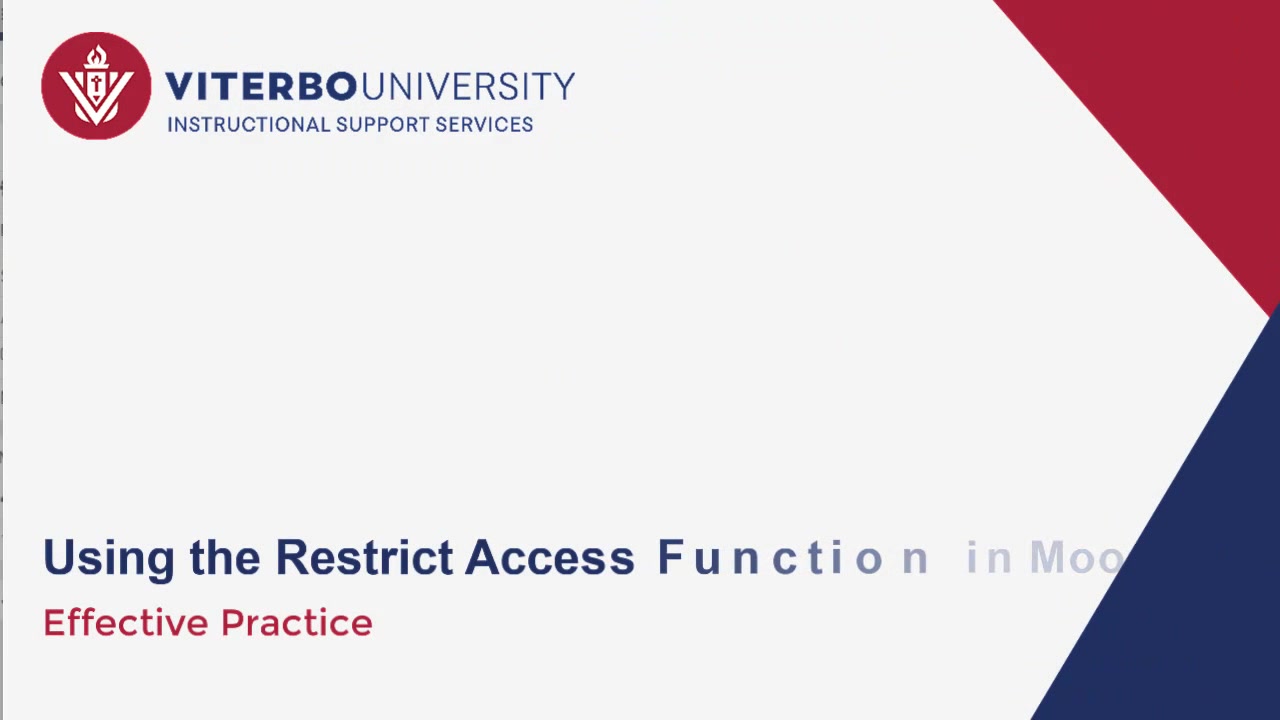 2020 Restrict Access Tutorial